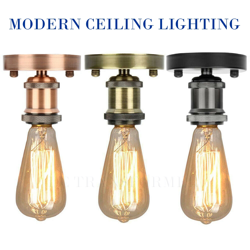 Ceiling Fitting Light Retro Flush Mount E27 Cap Modern Ceiling Lighting ...