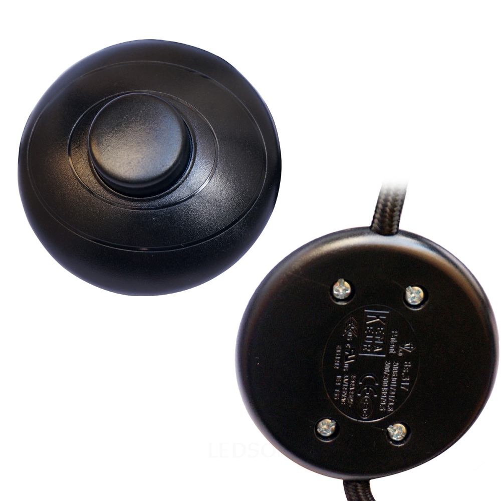 Retro 4m 3 core 0.75 fabric cable Foot switch power cord UK plug for ...